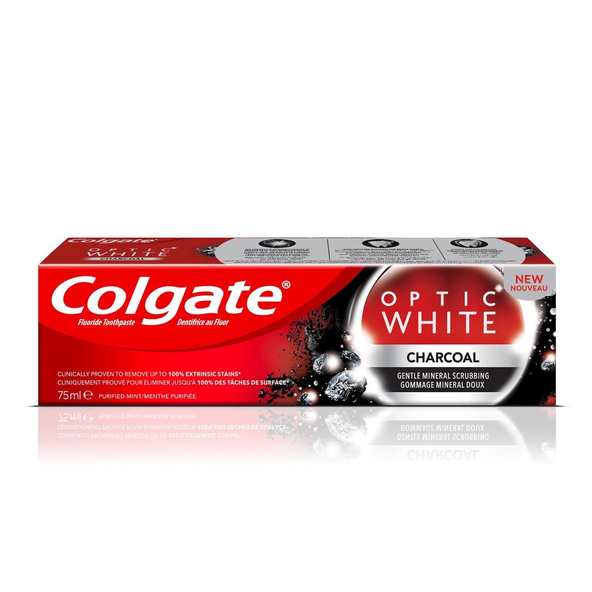 COLGATE OPTIC WHITE INSTANT CHARCOAL 75ML | Pike Place